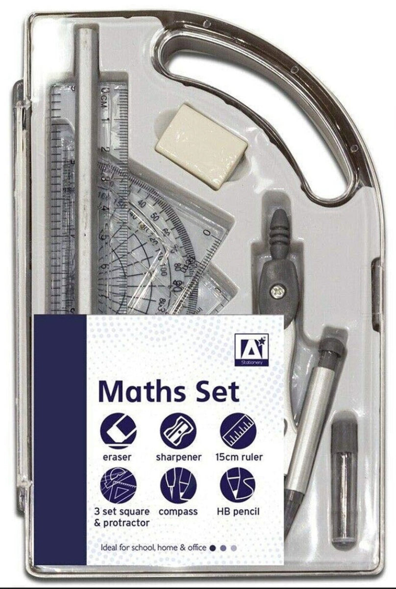 9 Piece Maths Geometry Set – Tru Uniforms